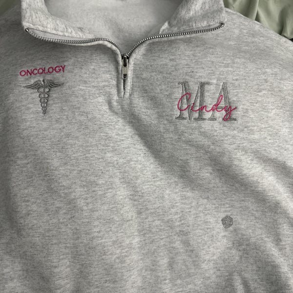 Custom Embroidered EMT Quarter Zip With Credential Acronym and ...