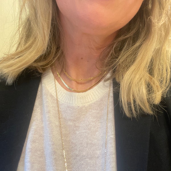 14K Gold Necklace, 14K Gold Chain, Solid Gold Necklace, Solid Gold ...