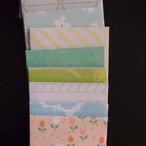 Mini NOTECARD Assortment Tiny 2 Square Folded Notes Colorful Scalloped ...