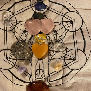 Energy Healing Metatron Grid Cloth Linen Cloth Distance Healing Reiki ...