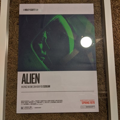 Alien 1979 Retro Movie Poster Art, Film Poster, Minimalist Design, Home ...