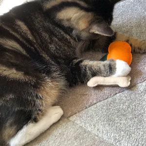 Magical Purple Moon Cat Toy With White Embroidered Stars - Etsy