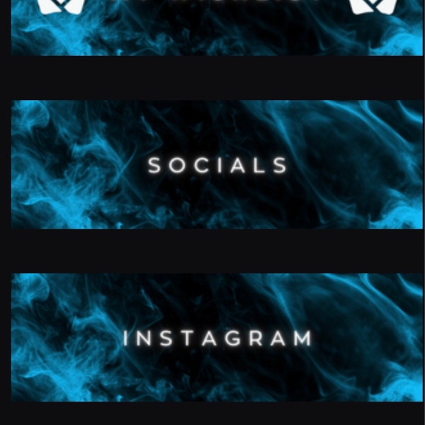 Black Glowing Smoke Twitch Panels: Streamer Set (digital Download) - Etsy