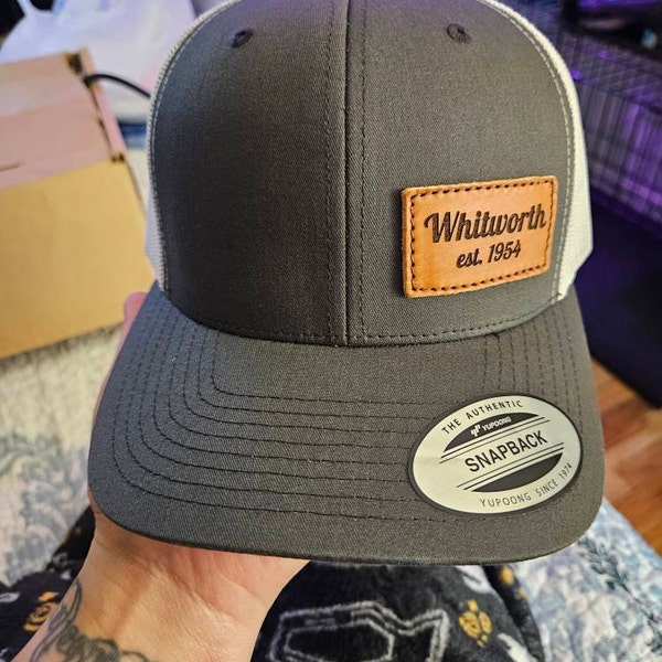 Custom Leather Patch Hats Retro Classics Trucker Snapback Stitched,not ...