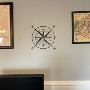 Compass Rose Decal Wall Vinyl Sticker Family Kids Room Mural - Etsy