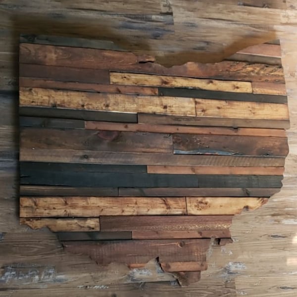 Rustic Wood State Cut Out, Large State Cutout, Wood State Outline ...