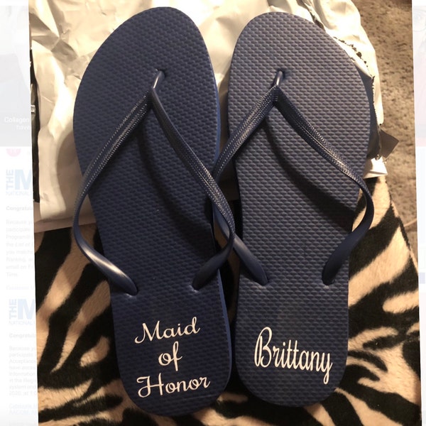 Monogrammed Flip Flops Decals | Custom Flip Flops Decals | Bridesmaid ...