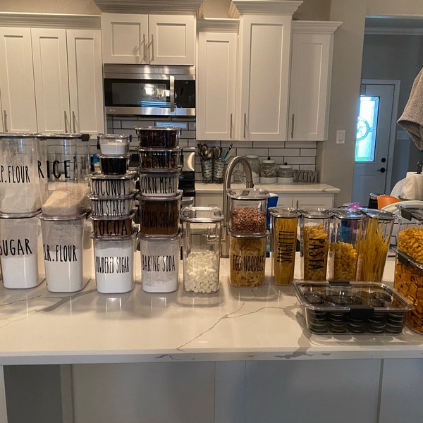 Rae Dunn Inspired Vinyl Labels, Rae Dunn Inspired Organization Labels ...