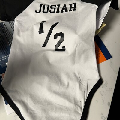 Personalized Basketball Half Birthday Uniform Jersey Headband ...