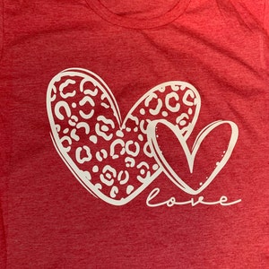 Love Double Heart Screen Print Transfer, T-shirt Transfer, NOT a ...