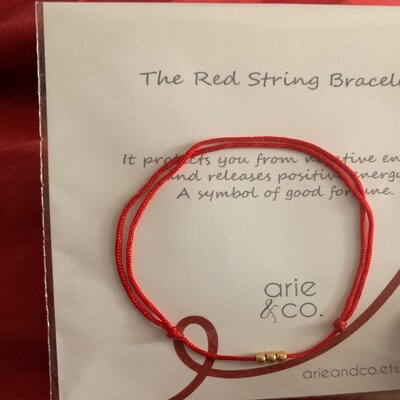 Gold Red String Bracelet, Red String Bracelet, Red String Protection ...