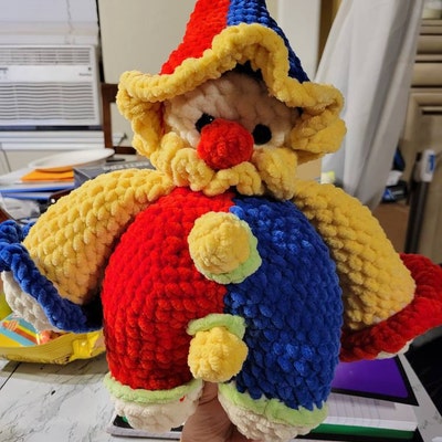Clown Amigurumi Handmade Plush Handcrafted Clowncore/kidcore Plushy ...