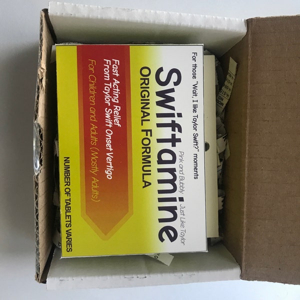 Taylor Swift Gift: Swiftamine Candy Box or Bottle | Shake It off Gift ...