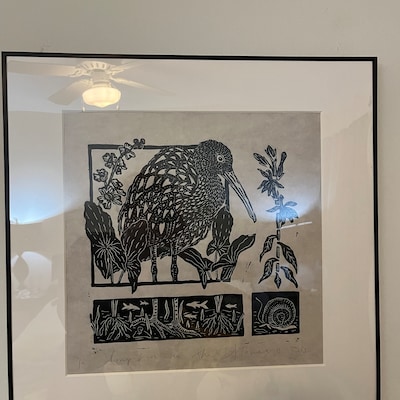 Alligator Linocut, karst Swimming, Handmade Linocut Print - Etsy