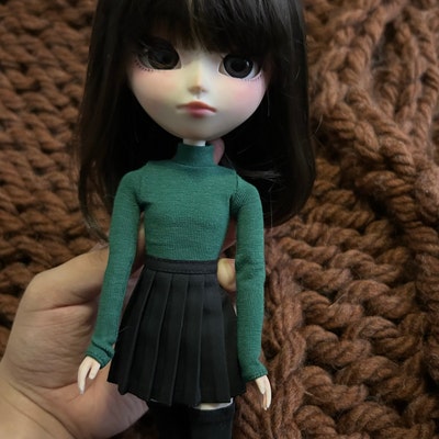 Autumn Turtleneck Blouse for Pullip Obitsu 27 Blythe Pure Neemo Ivory ...