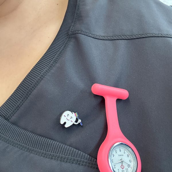 Tooth Enamel Pins, Dentist Gift, Glitter Enamel Pin, Tooth Pin, Dental ...
