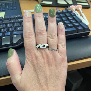 Cow Print Ring - Etsy
