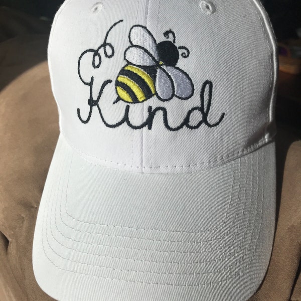 Embroidered Bee Kind Cap - Etsy