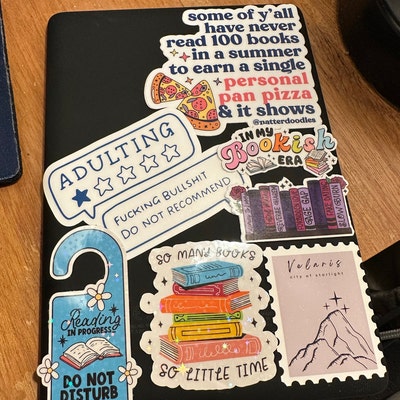 Book Tropes Book Shelf Bookish Holographic Stickers, Spicy Books ...