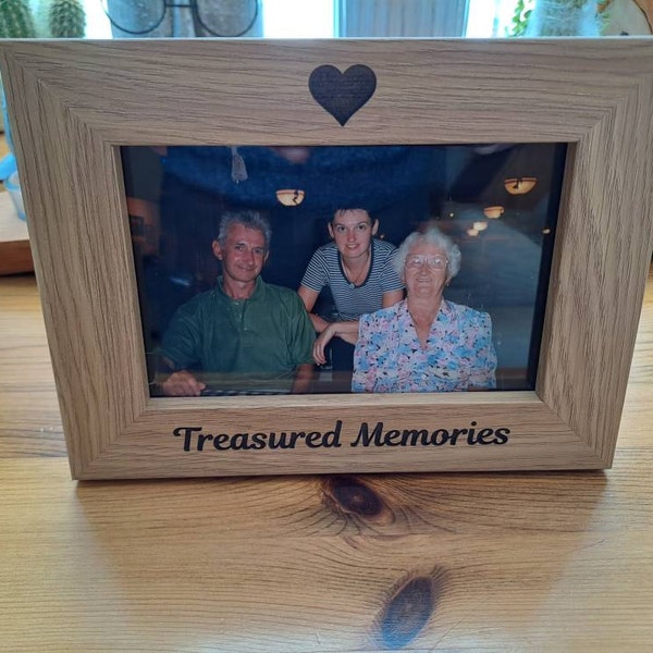 Personalised Photo Frame - Engraved Wooden Photo Frame - Personalised ...