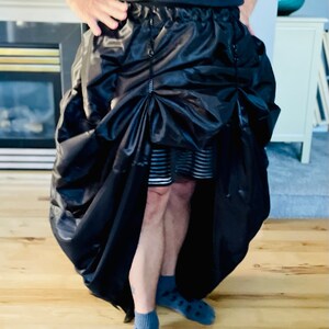 Ready to Ship 2 SKIRTS. Double Bustle DAMASK Black&black. - Etsy