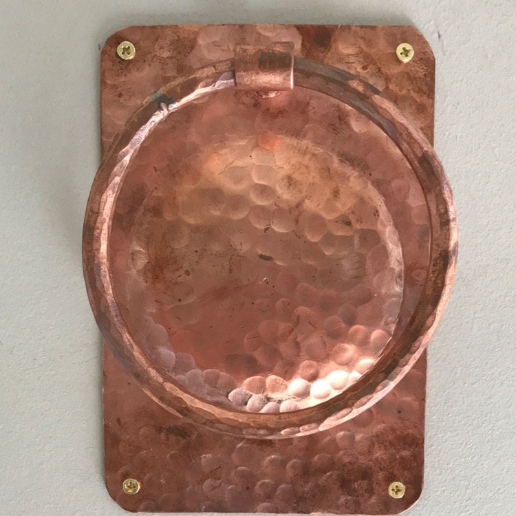 Handcrafted Hammered Copper Door Knocker