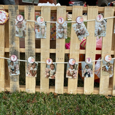 WATERCOLOR PUMPKIN First Birthday Photo Banner 12 Month Photo - Etsy