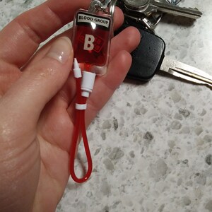 Blood Bank Key Chain,blood Bank Badge Reel, ABO Key Chain, Blood Type ...