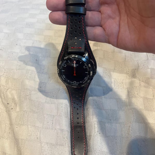 Racing Style Leather Bund Strap 20mm 22mm Bund Rally Holes Watch Band ...