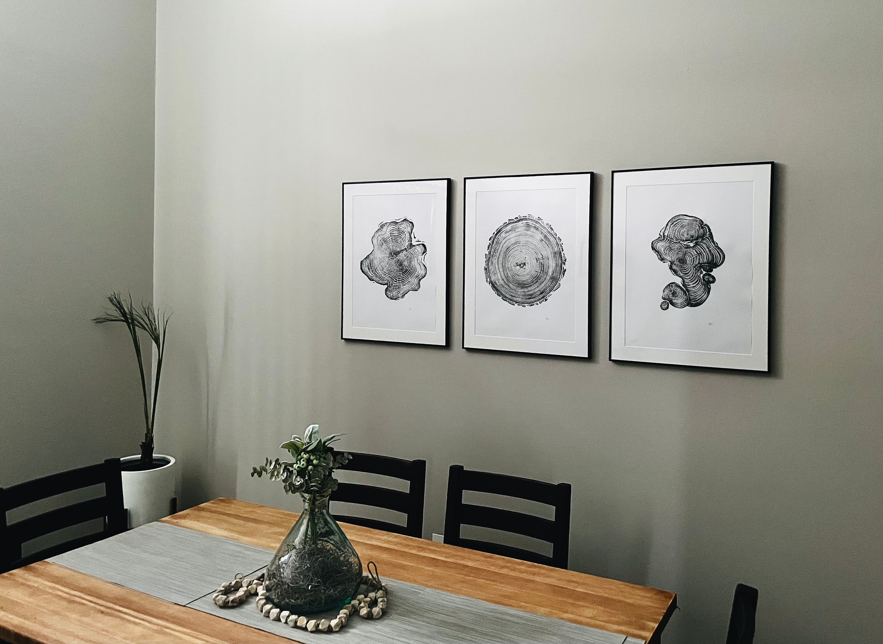 Alaskan Cypress Tree, Tree ring art print, Woodcut art, Tree ring Art ...