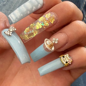 Metal Piercing Hoops Hooks Dangle Nail Charm - Etsy