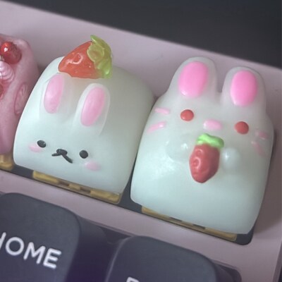 Sparkly Watermelon Pudding Artisan Resin Keycaps, Cute ESC Keys for ...