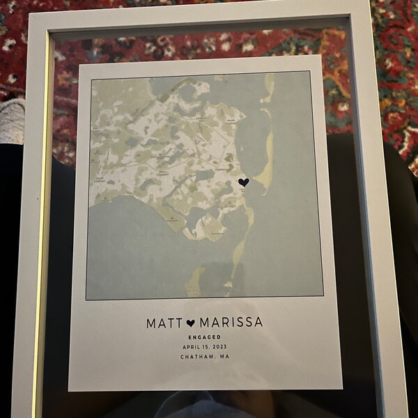 Custom Map Print, Engagement Gift, Custom City Map,personalized Map ...