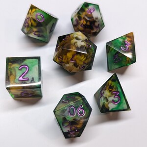 D20 Skull Geode 33mm Dice Sharp Edge, D&D Dice Set for Dungeons and ...