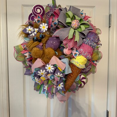 DIY Craft Projects Easter Rabbit Front Door Wreath TUTORIAL ...