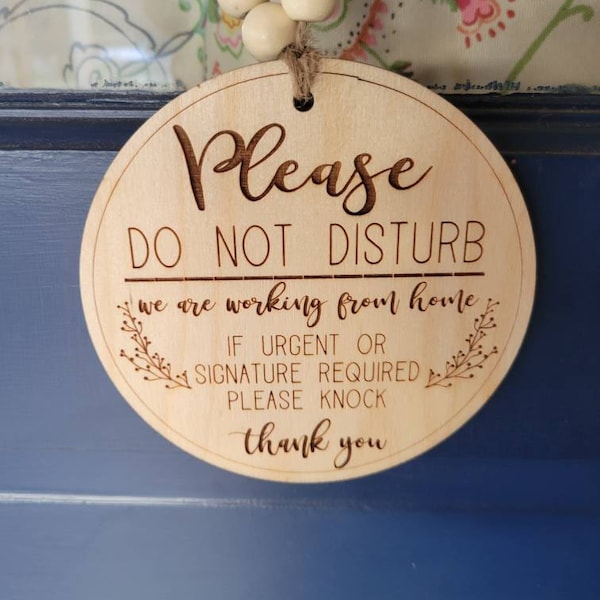 Working From Home Sign, Please Do Not Disturb, No Soliciting Sign, Door ...