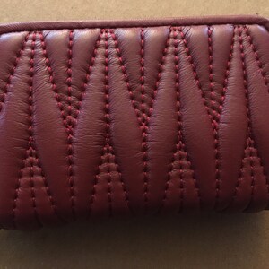 AG Wallets Quilted Genuine Leather RFID Credit Card Holder, Zip Around ...