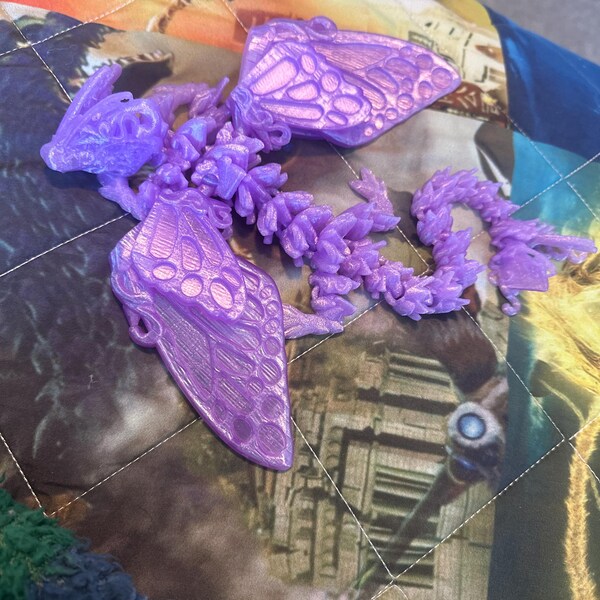 Butterfly Dragon STL Print Files, Articulating Flexi Wiggle Pet, Print ...