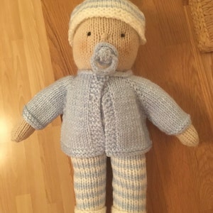 Basic Doll Knitting Pattern 33cm 13 inch Doll Body Base | Etsy