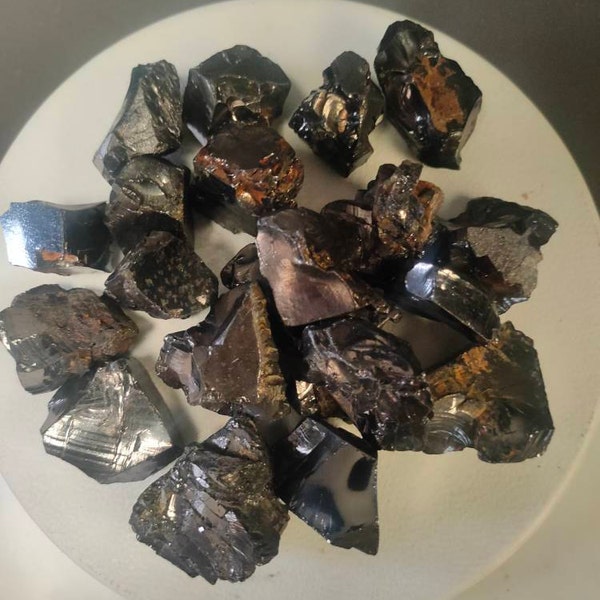 Rare GAGATE Sphere 2.56 Inch Jet Black Healing Stone Ball Specimen With ...