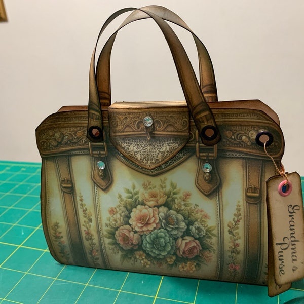 Grandma's Purse Printable Junk Journal Folio, 10 Interactive Papercraft ...