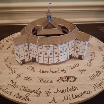 GLOBE THEATRE Architecture Paper Model Kit Shakespeare Globe London ...