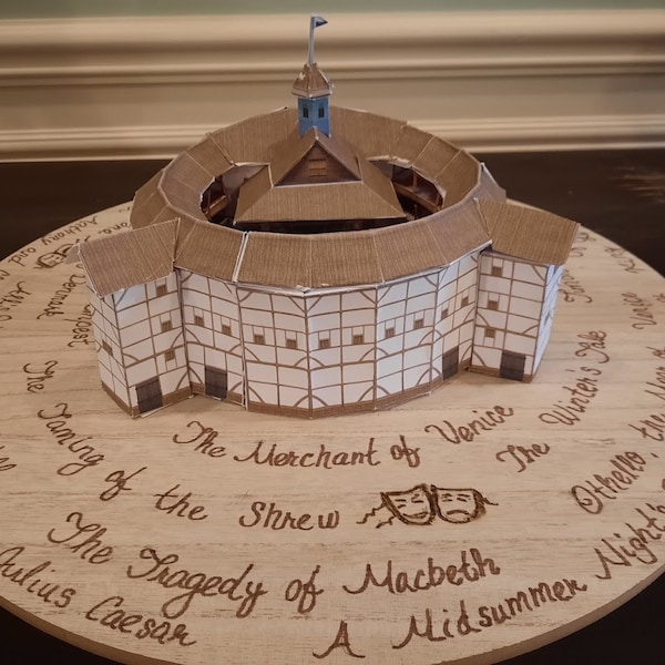 GLOBE THEATRE Architecture Paper Model Kit Shakespeare Globe London ...