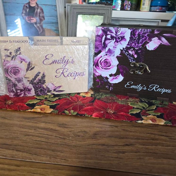 Sunflowers Recipe Card Box With 9 Recipe Dividers & 150 Recipe Cards ...