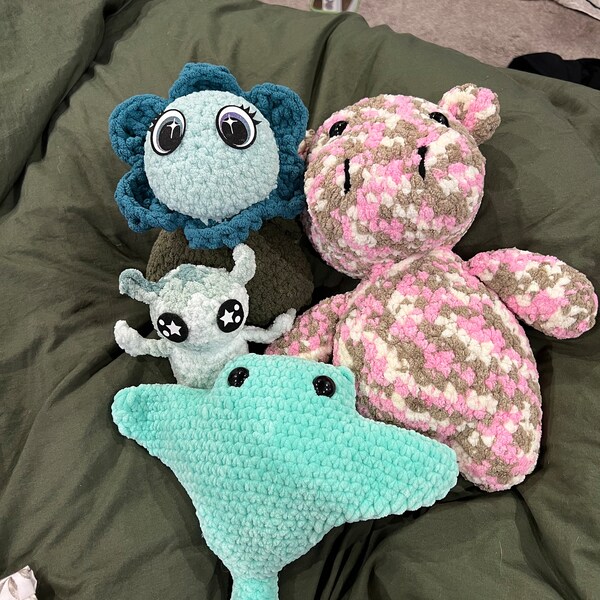 Woodland Cottagecore Dragon Plushie, Handmade Crochet Fantasy Stuffed ...