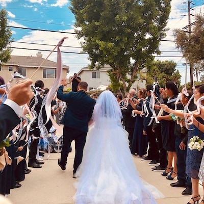 125 Ribbon Wands Send off Ideas Ceremony Exit Wedding Ribbon Favors ...