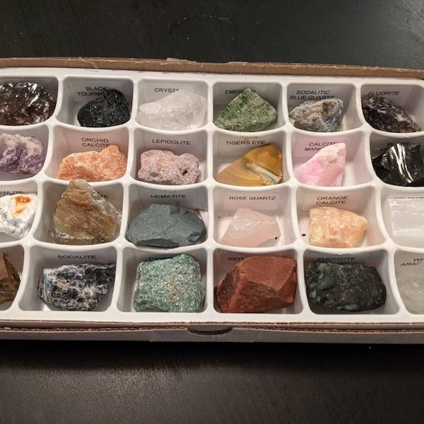 Crystal Collection Box | Mineral Collection Box | Natural Assorted ...
