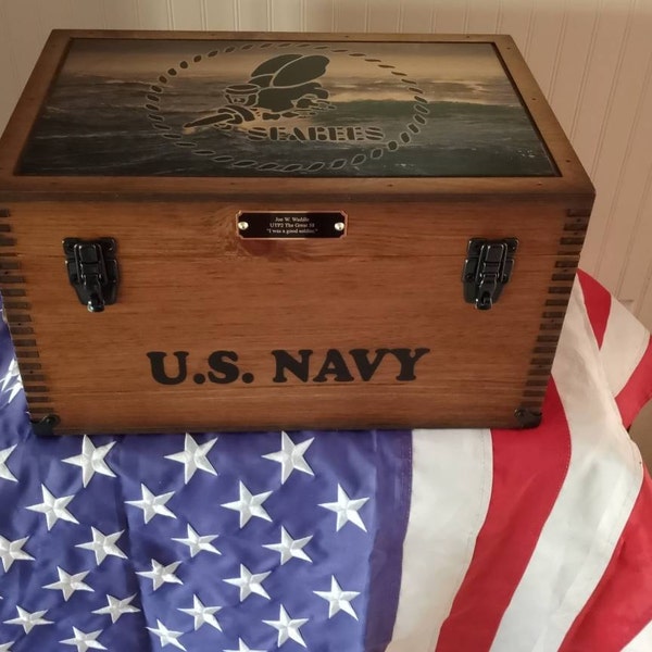 Navy Seabees Keepsake Box - Etsy