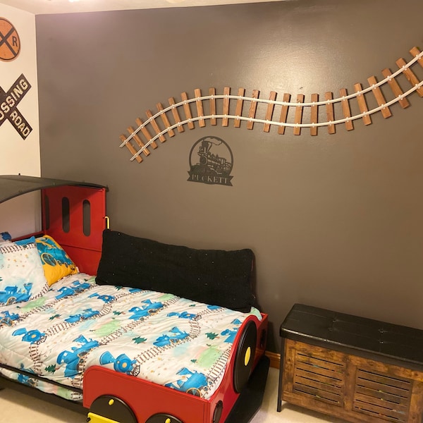 Train Decor Wall Border Art 4 Ft - Straight Train Track Wall Decor for ...