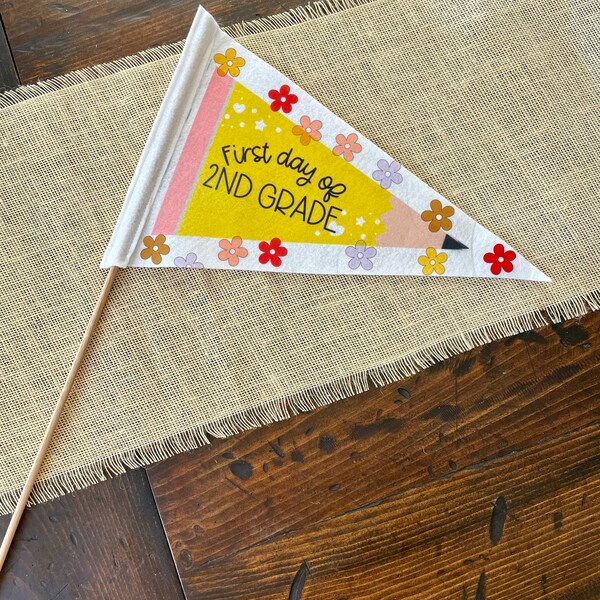 First Day of School Pencil Flag Prop Bundle, 25-26 1st Day High School ...